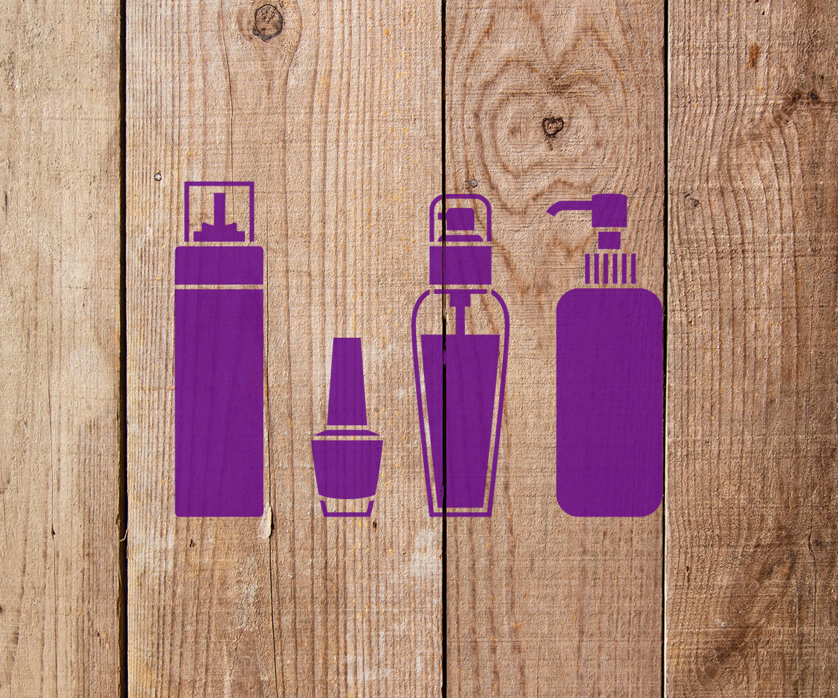 Bathroom Containers Stencil - Art and Wall Stencil - Stencil Giant