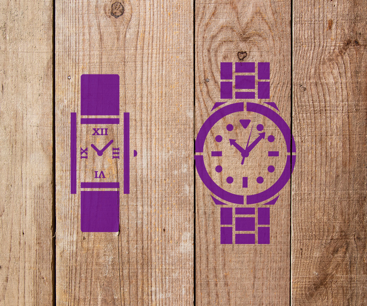 Watches Stencil - Art and Wall Stencil - Stencil Giant