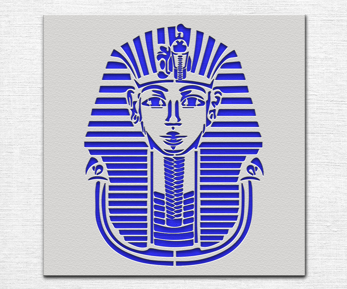 Egyptian Pharaoh Stencil - Art and Wall Stencil - Stencil Giant
