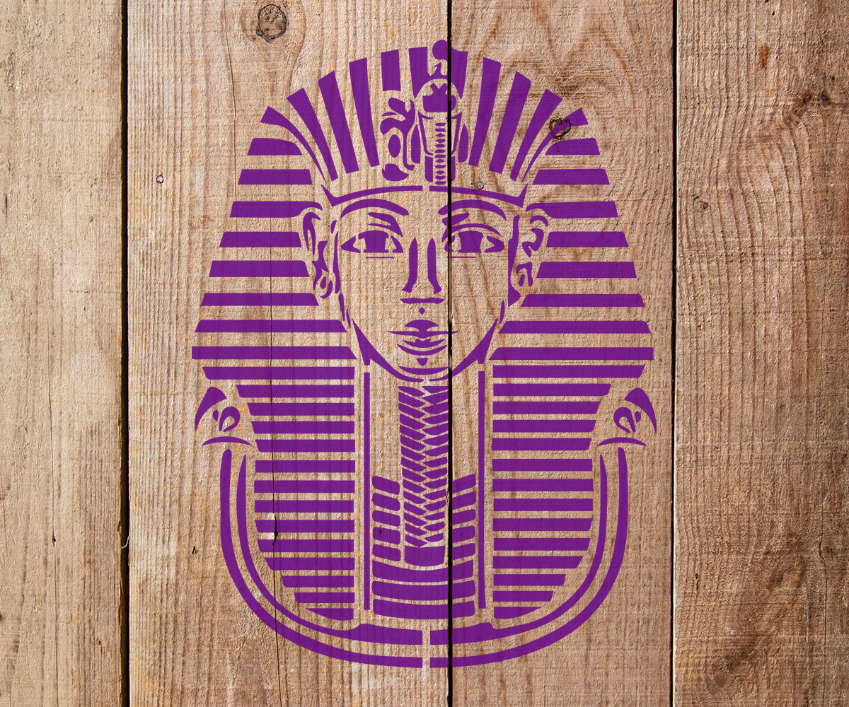 Egyptian Pharaoh Stencil - Art and Wall Stencil - Stencil Giant