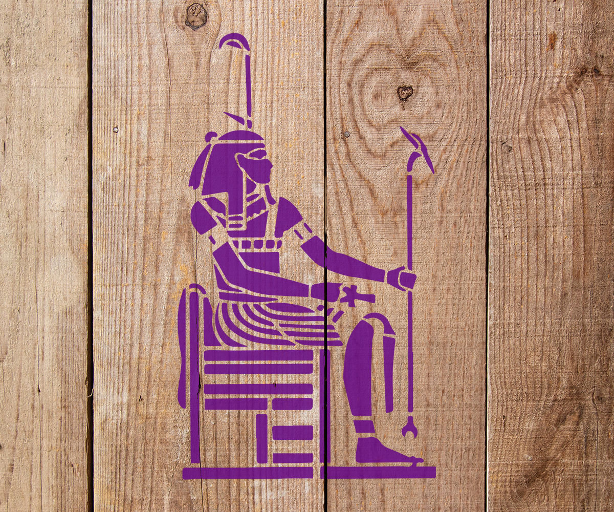 Egyptian Pharaoh Stencil - Art and Wall Stencil - Stencil Giant