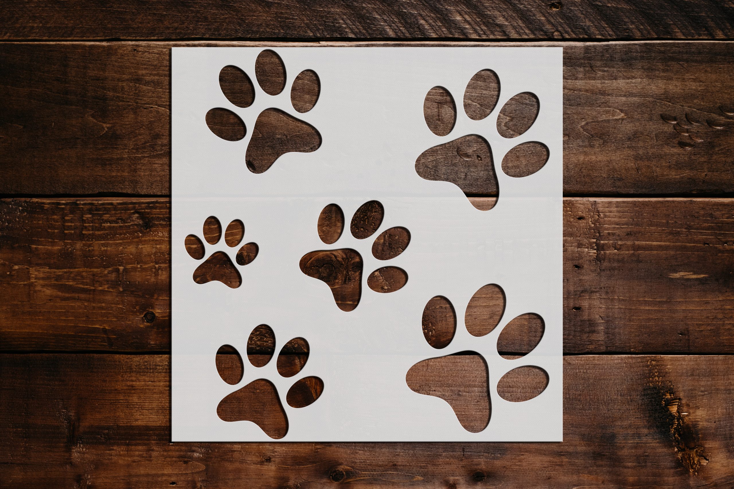 Paw Prints Stencil - Art and Wall Stencil - Stencil Giant