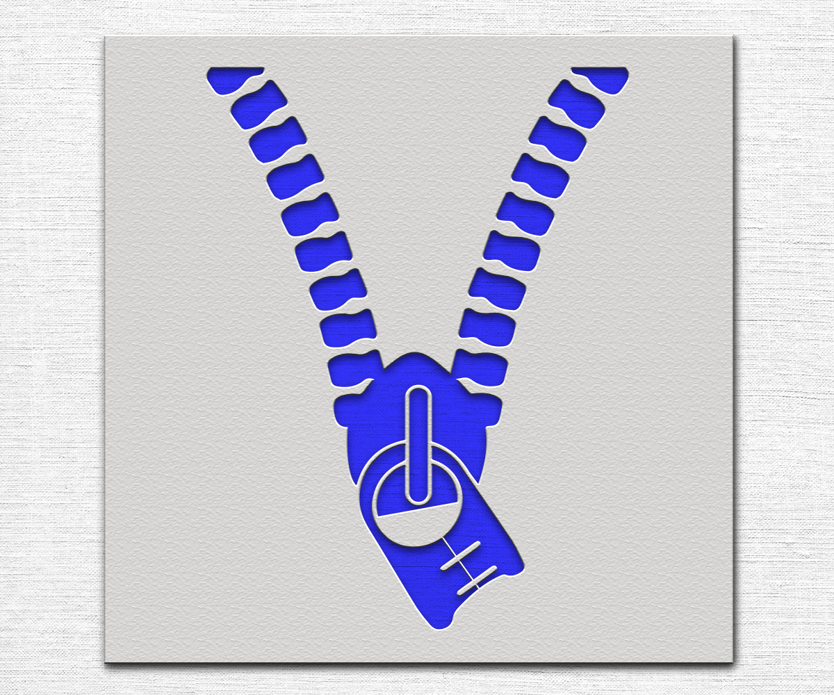 Zipper Stencil - Art and Wall Stencil - Stencil Giant