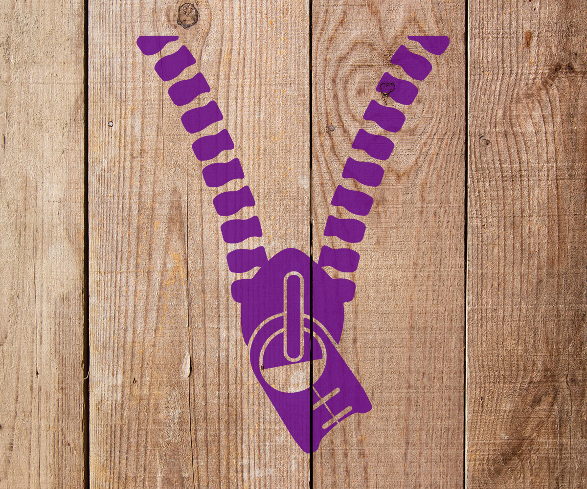 Zipper Stencil - Art and Wall Stencil - Stencil Giant