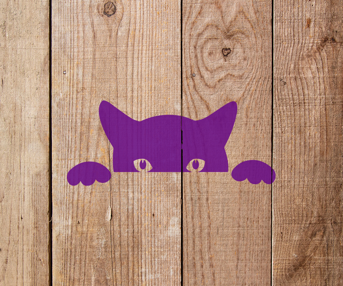 Peeking Cat Stencil - Art and Wall Stencil - Stencil Giant