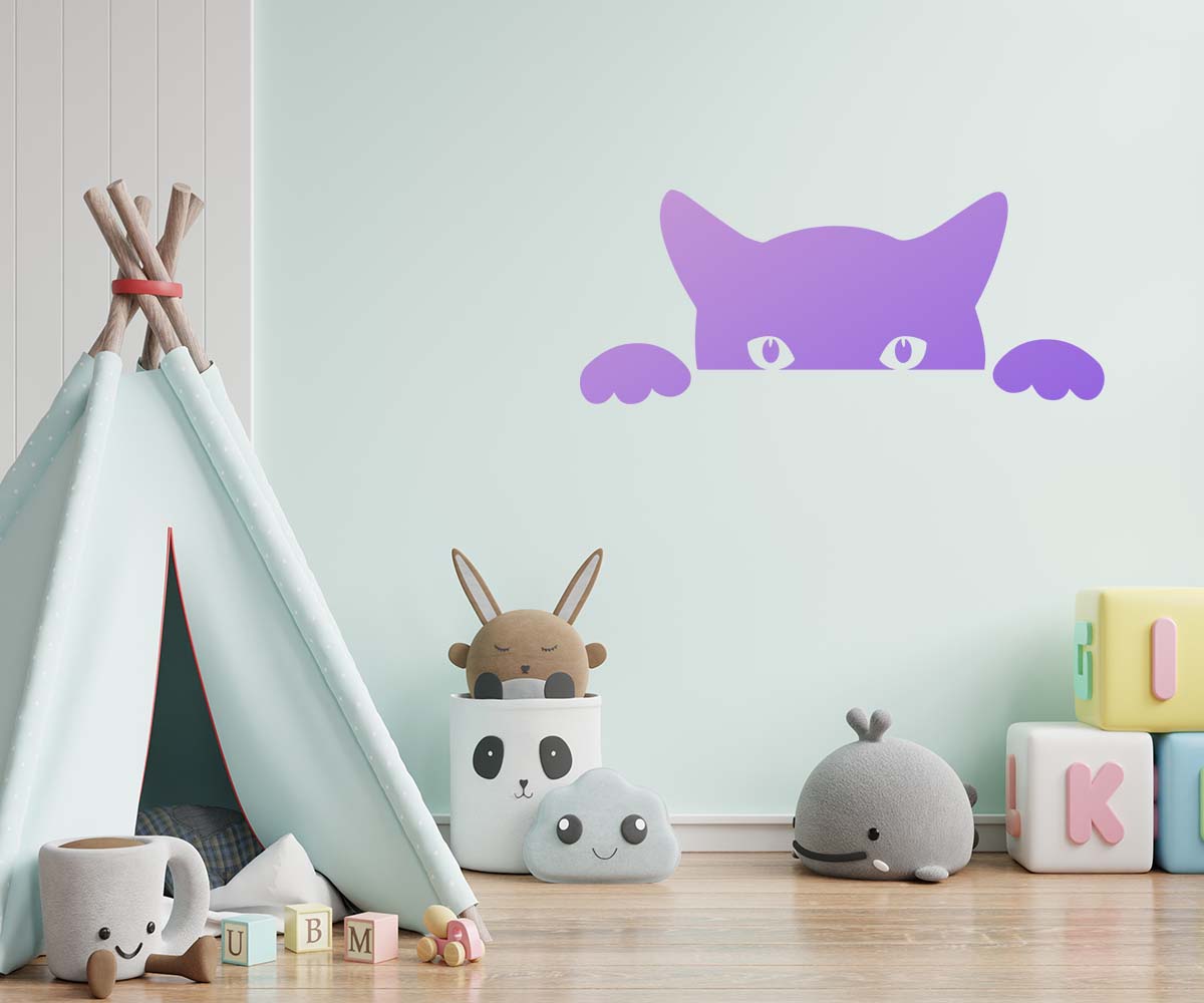 Peeking Cat Stencil - Art and Wall Stencil - Stencil Giant