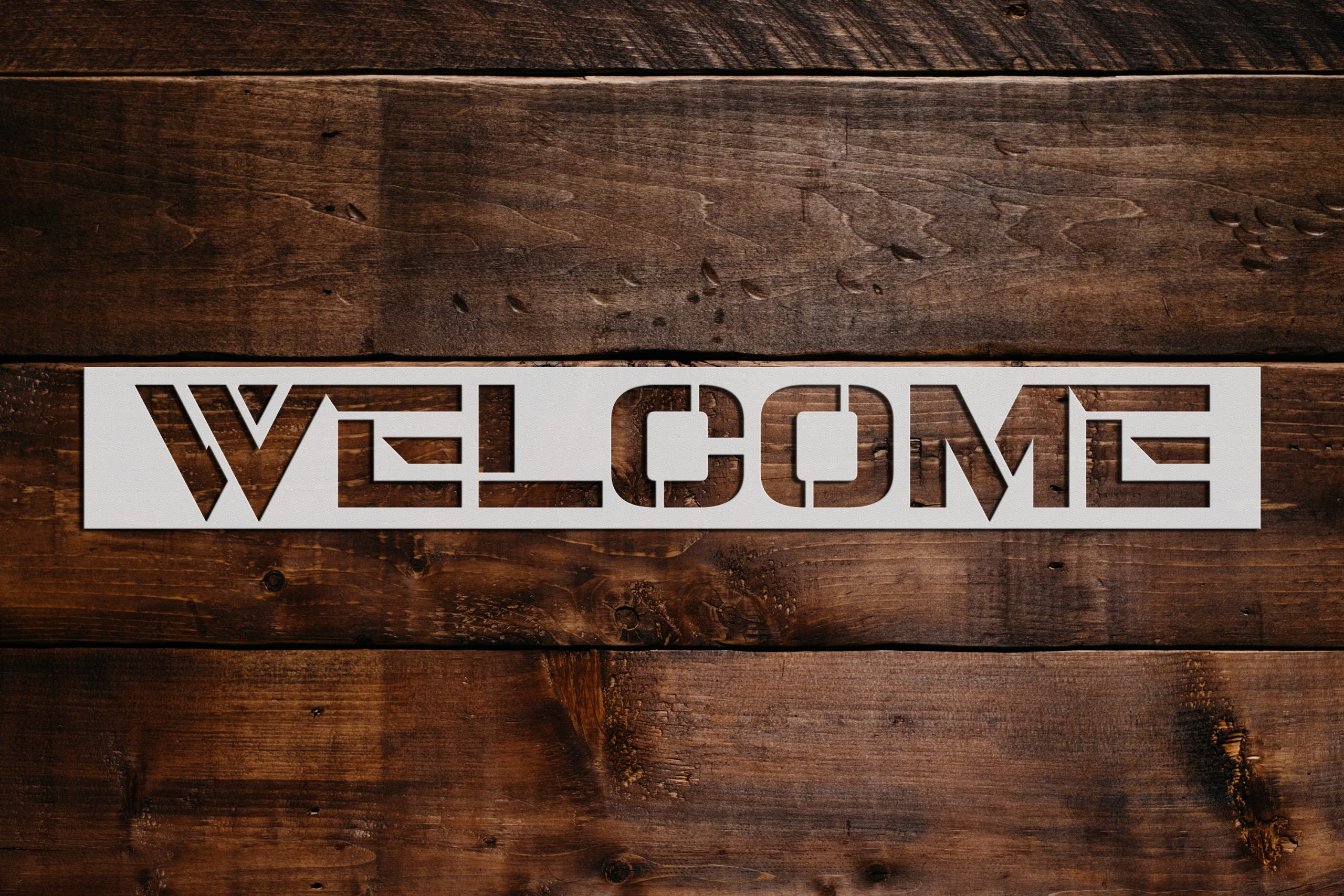 Welcome Banner Stencil - Art and Wall Stencil - Stencil Giant