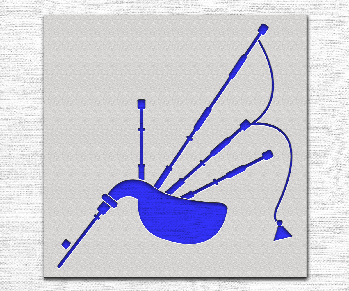 Bagpipes Stencil - Art and Wall Stencil - Stencil Giant
