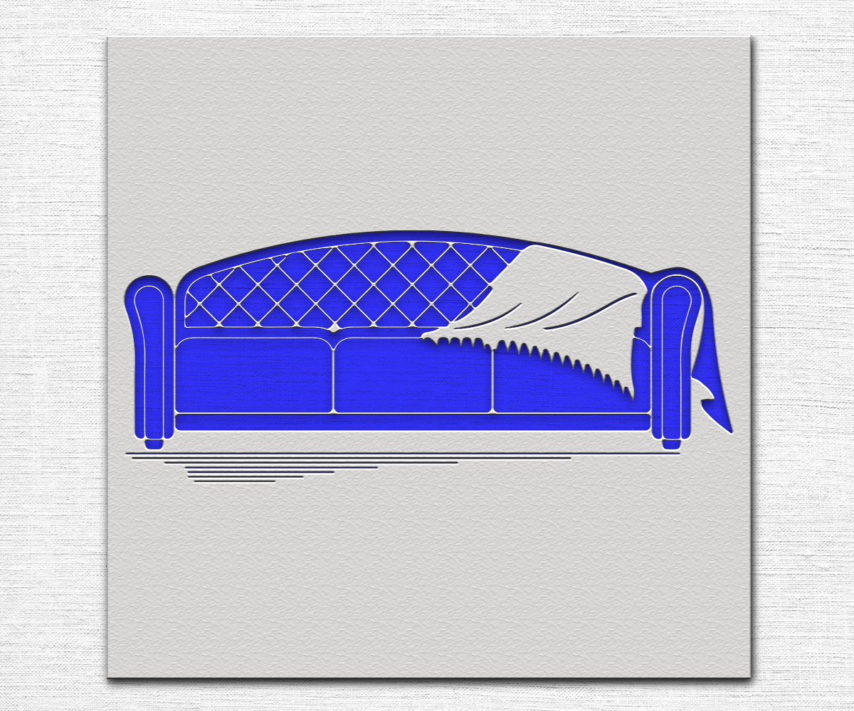 Couch Sofa Stencil - Art and Wall Stencil - Stencil Giant