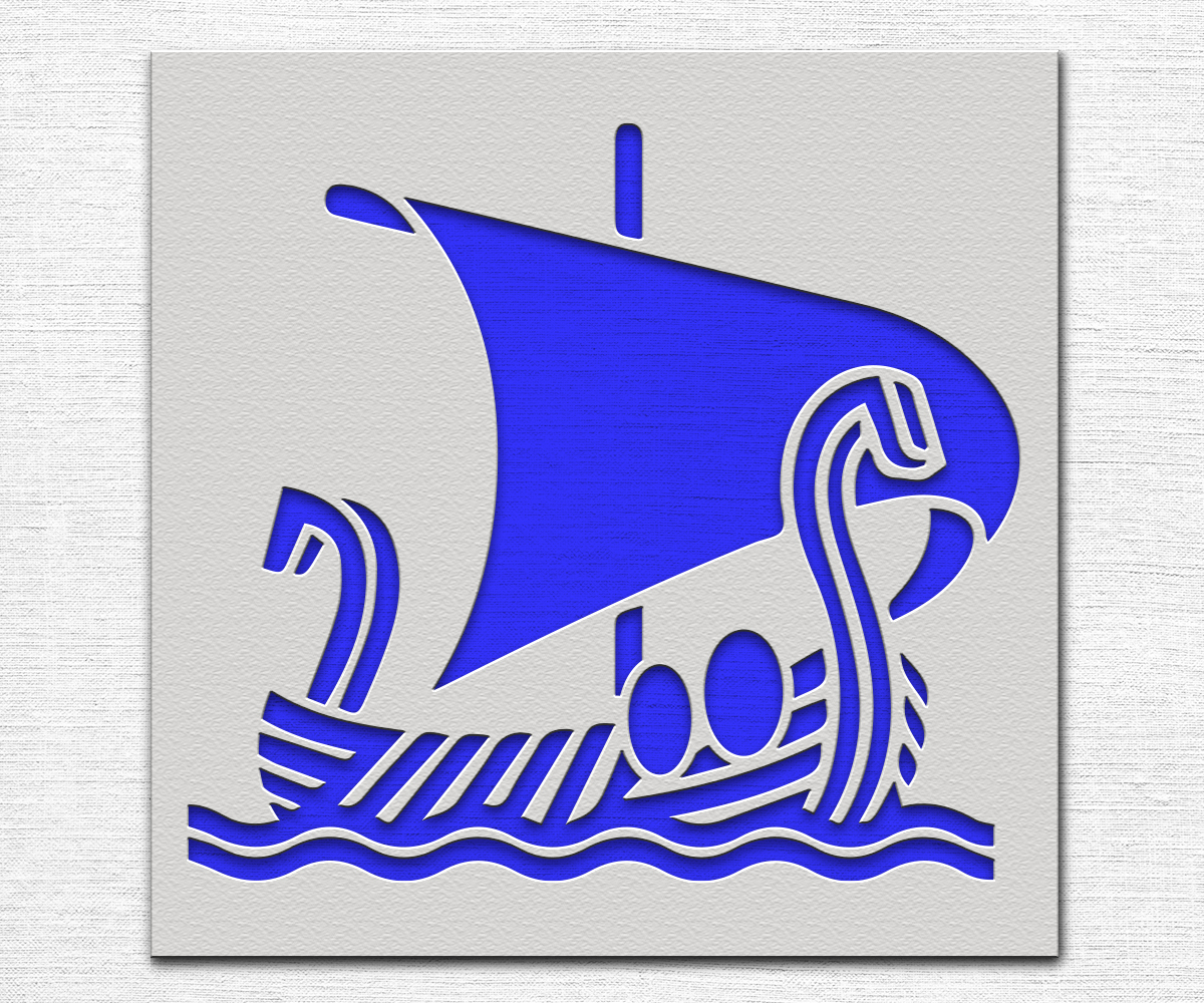 Viking Ship Stencil - Art and Wall Stencil - Stencil Giant