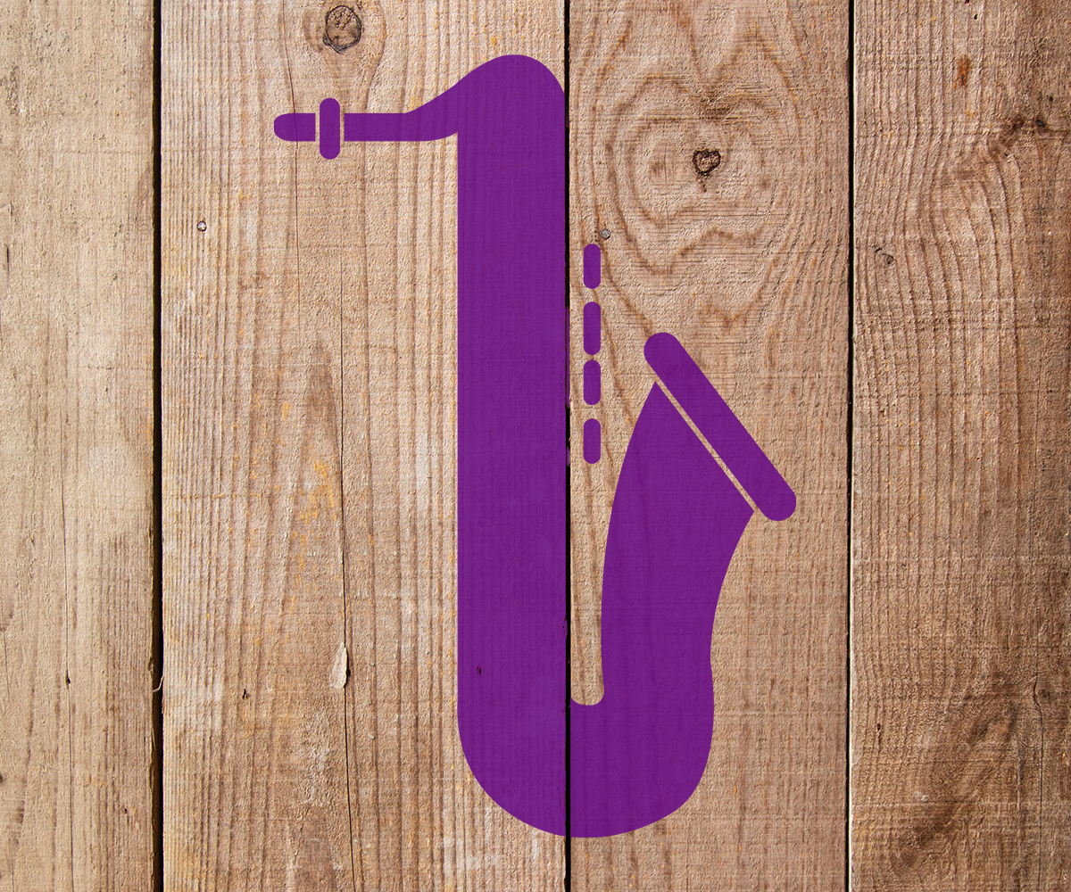 Saxophone Stencil - Art and Wall Stencil - Stencil Giant