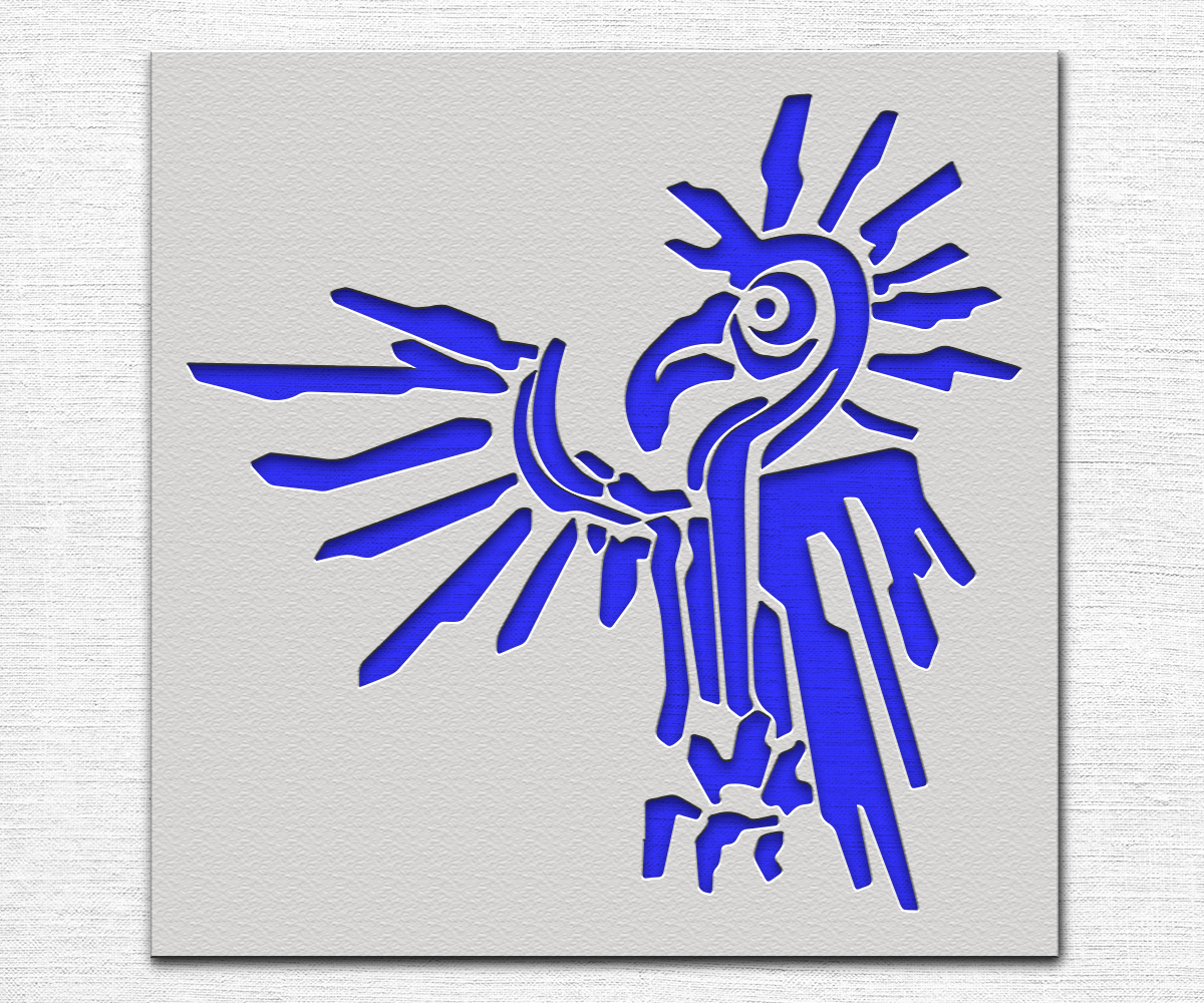Aztec Bird Stencil - Art and Wall Stencil - Stencil Giant