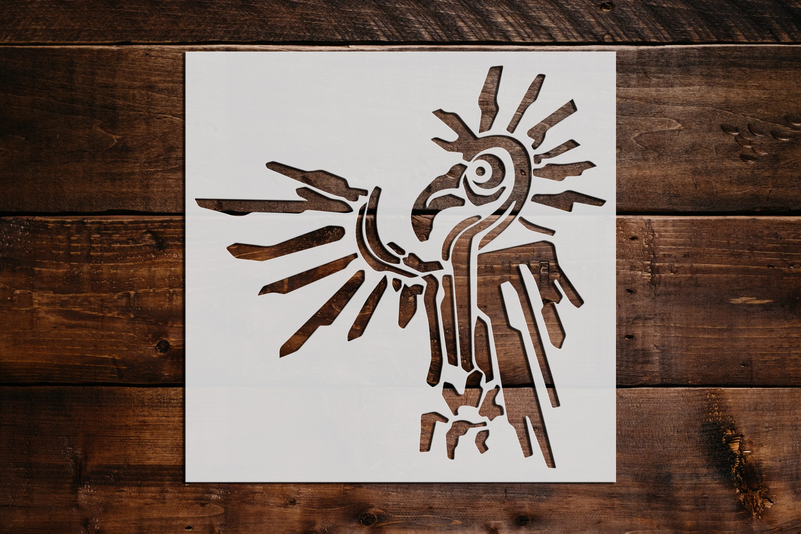 Aztec Bird Stencil - Art and Wall Stencil - Stencil Giant