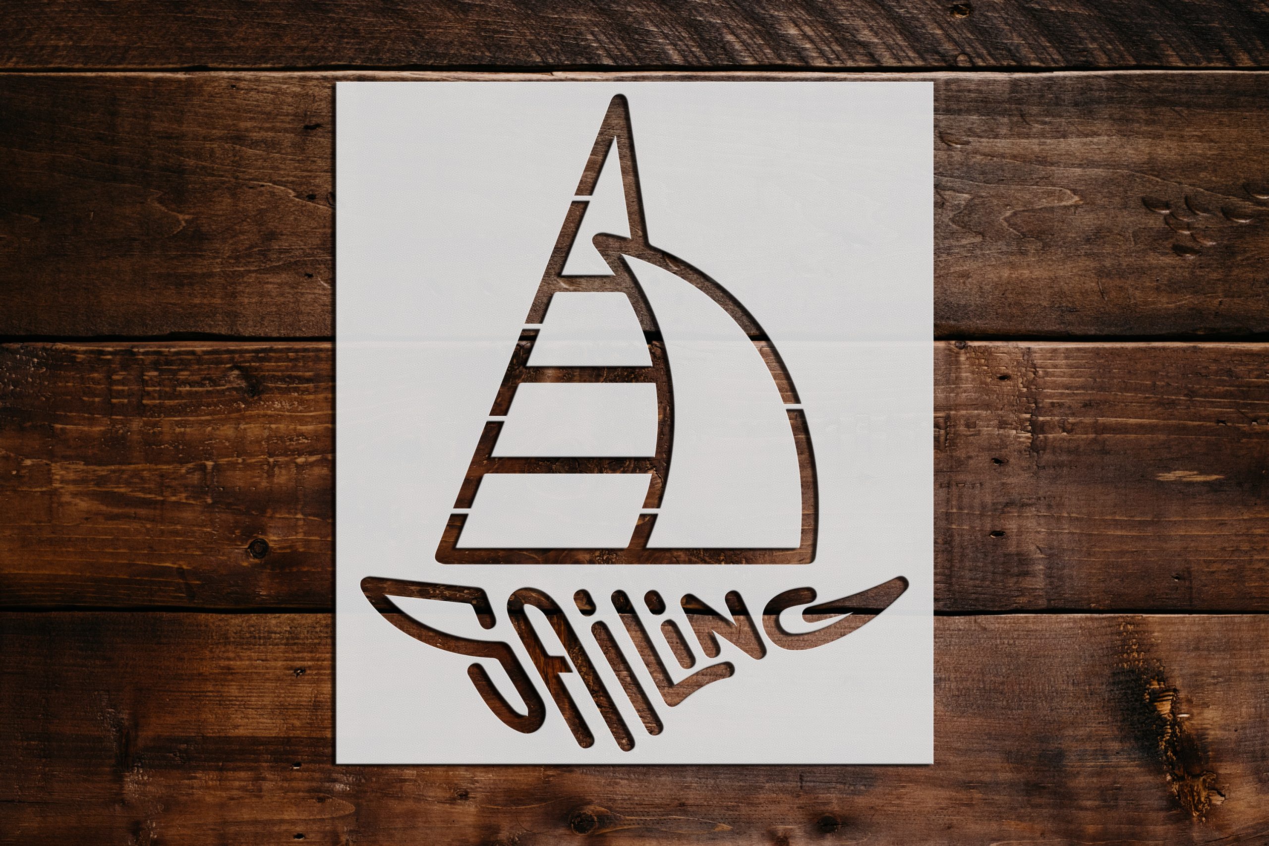 Sailing Sailboat Stencil - Art and Wall Stencil - Stencil Giant