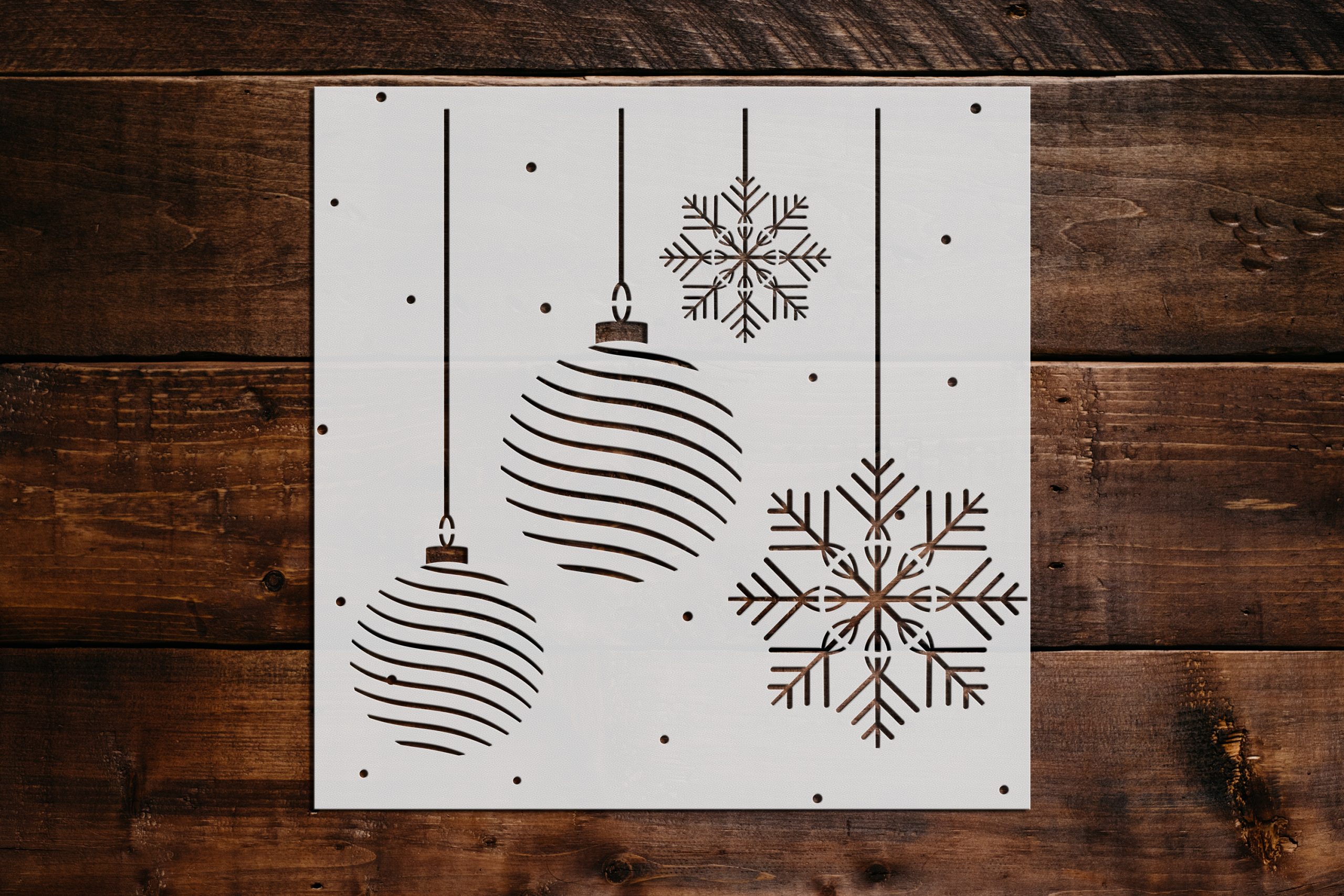 Christmas Ornaments Stencil - Art and Wall Stencil - Stencil Giant