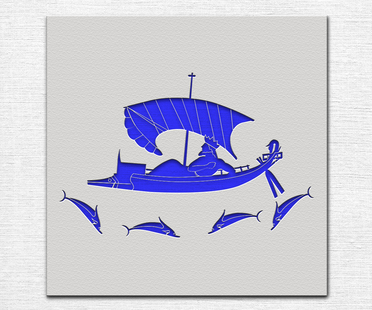 Viking and Ship Stencil - Art and Wall Stencil - Stencil Giant