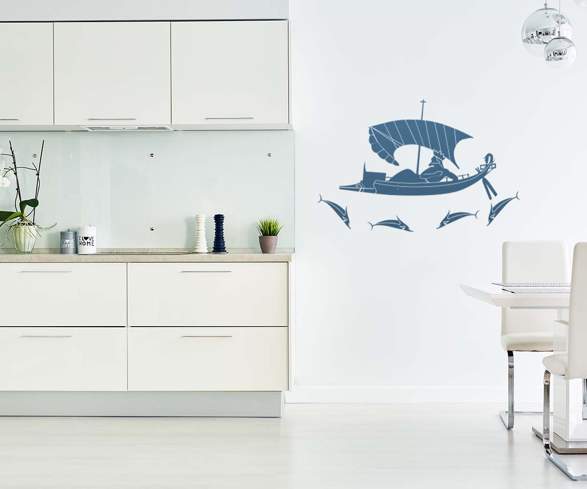 Viking and Ship Stencil - Art and Wall Stencil - Stencil Giant