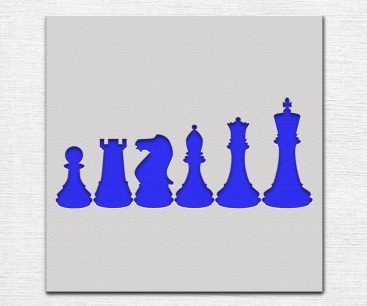 Chess Pieces Stencil - Art and Wall Stencil - Stencil Giant