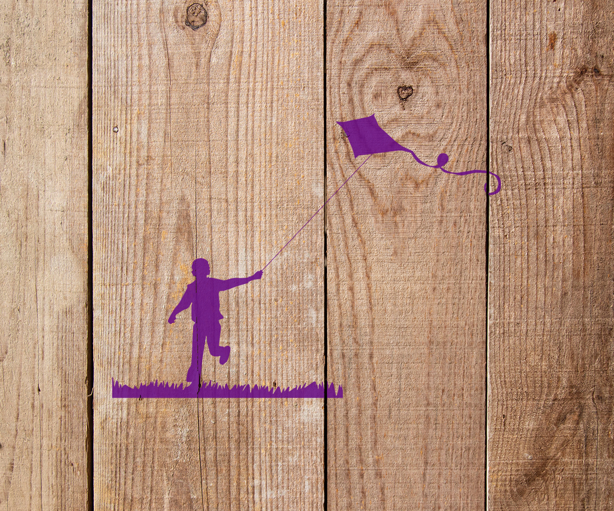 Boy Flying a Kite Stencil - Art and Wall Stencil - Stencil Giant