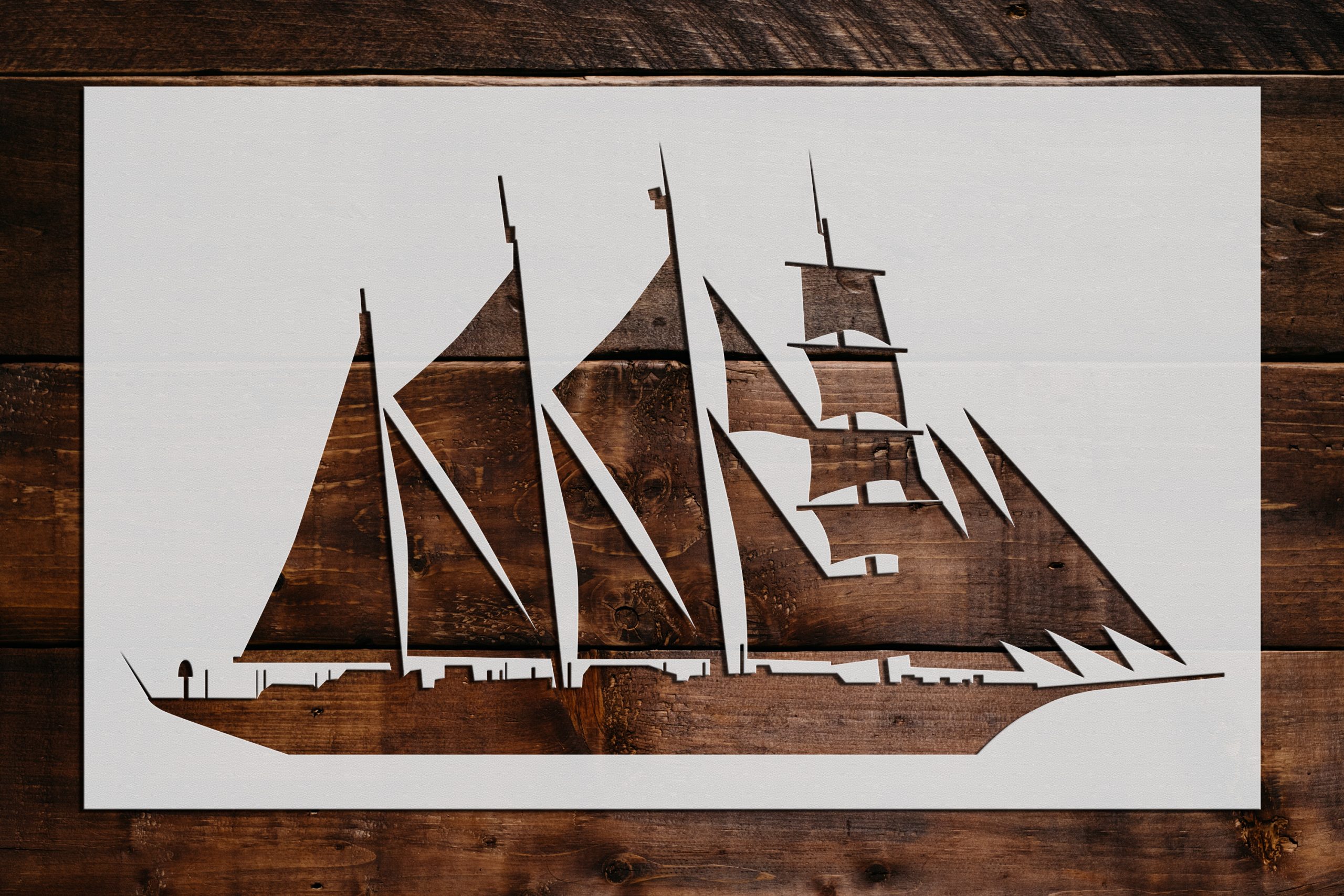 Sailing Ship Stencil - Art and Wall Stencil - Stencil Giant