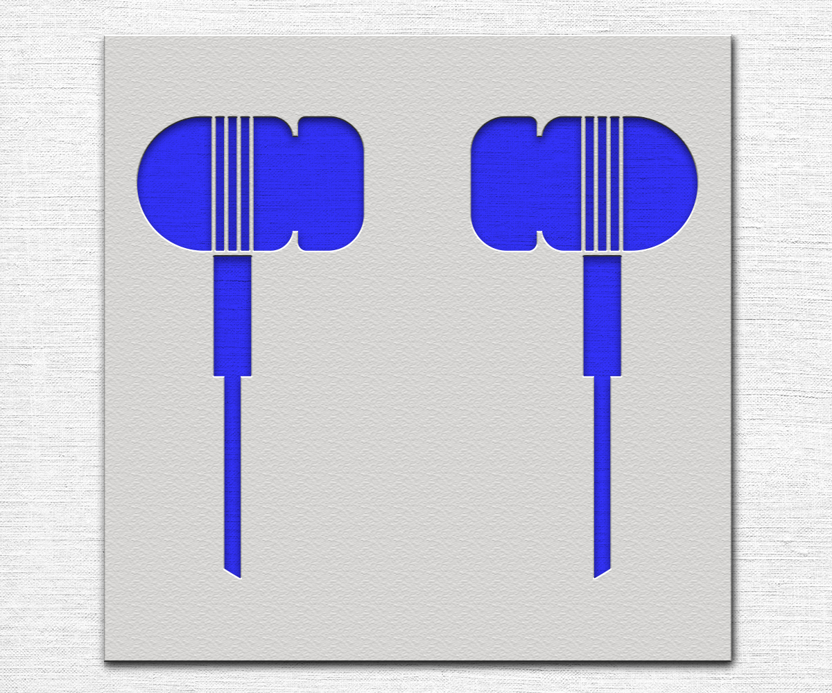 Ear Buds Stencil - Art and Wall Stencil - Stencil Giant