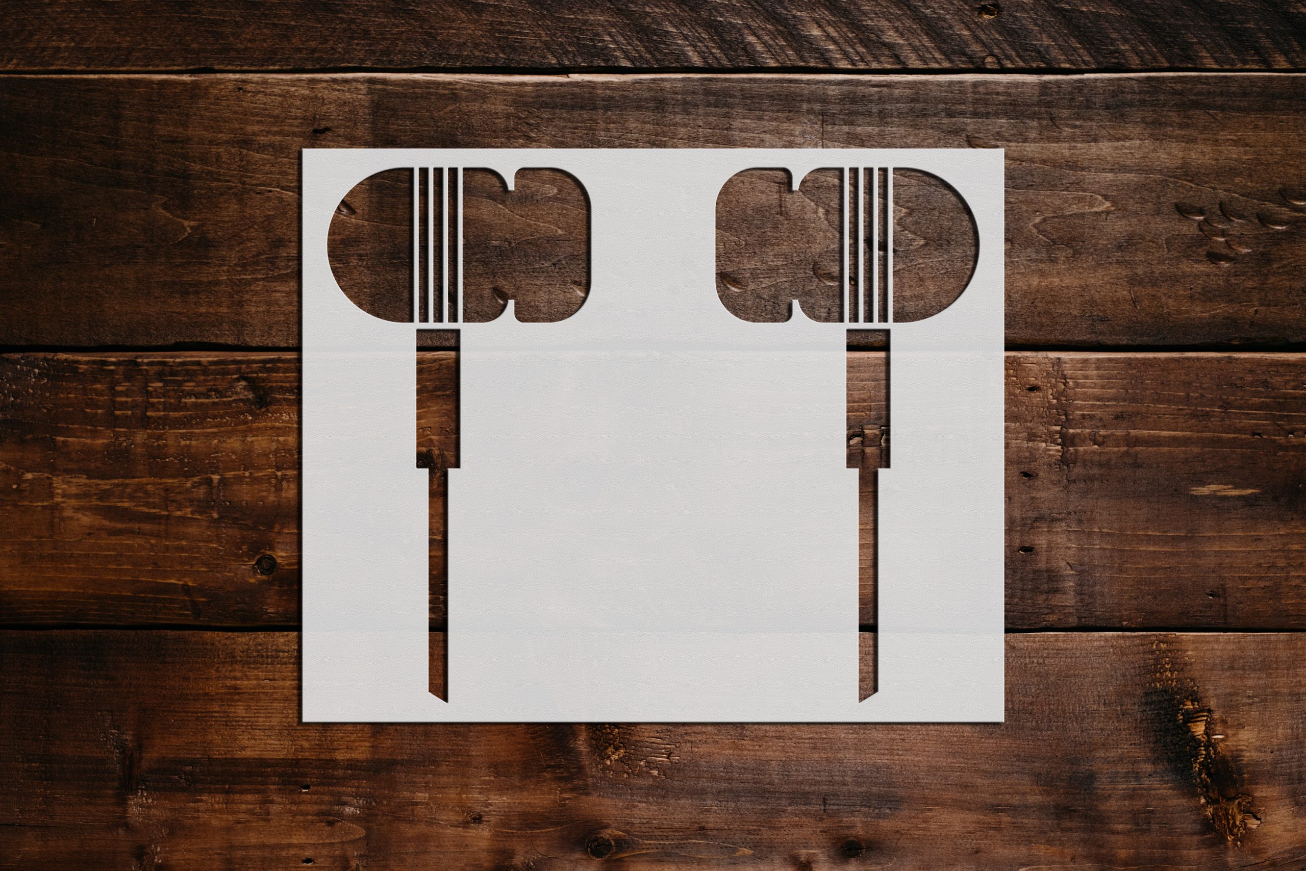 Ear Buds Stencil - Art and Wall Stencil - Stencil Giant