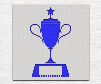 Trophy Stencil - Art and Wall Stencil - Stencil Giant