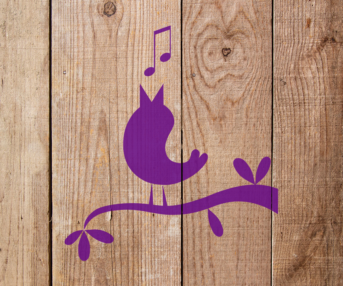 Bird Singing Stencil - Art and Wall Stencil - Stencil Giant