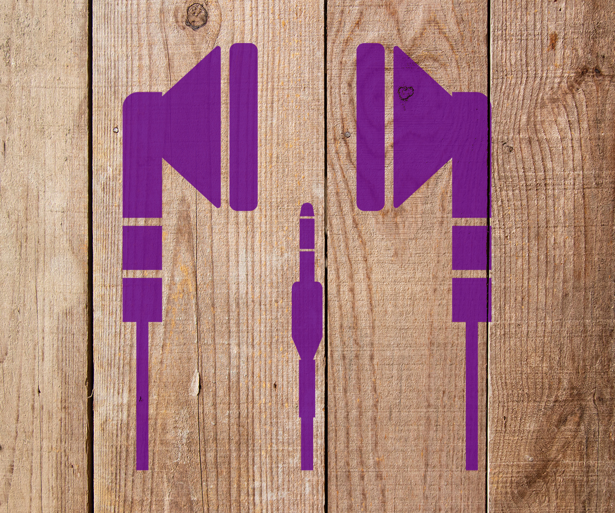 Ear Buds Stencil - Art and Wall Stencil - Stencil Giant