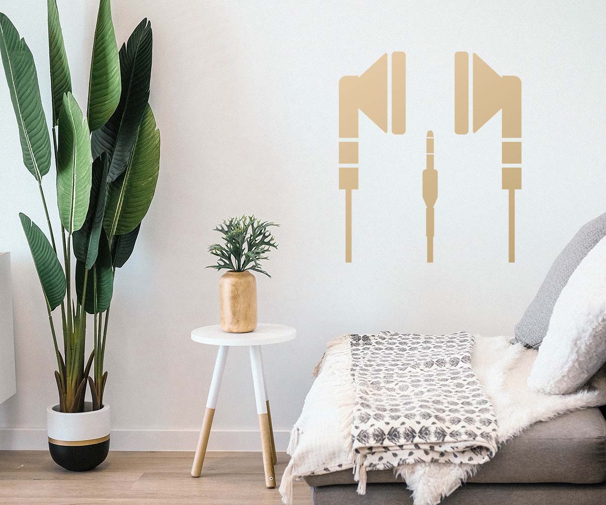 Ear Buds Stencil - Art and Wall Stencil - Stencil Giant