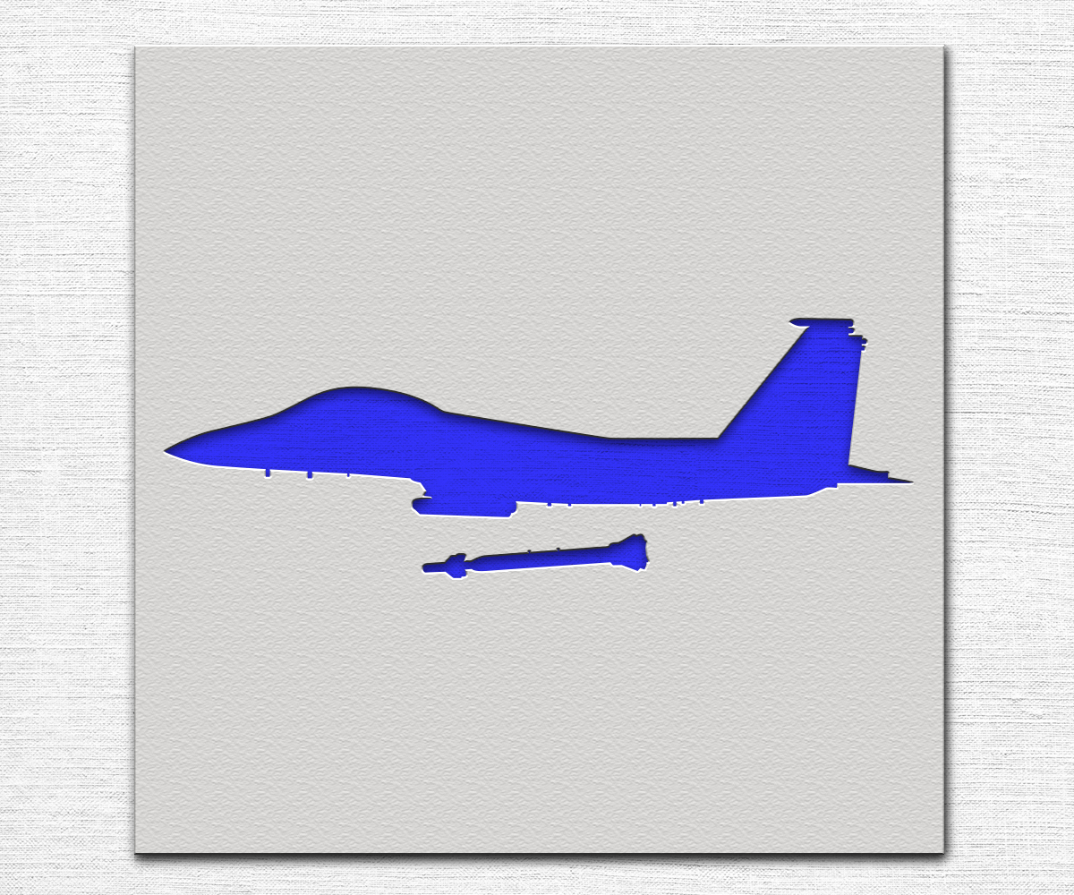 Military Fighter Plane Stencil - Art and Wall Stencil - Stencil Giant