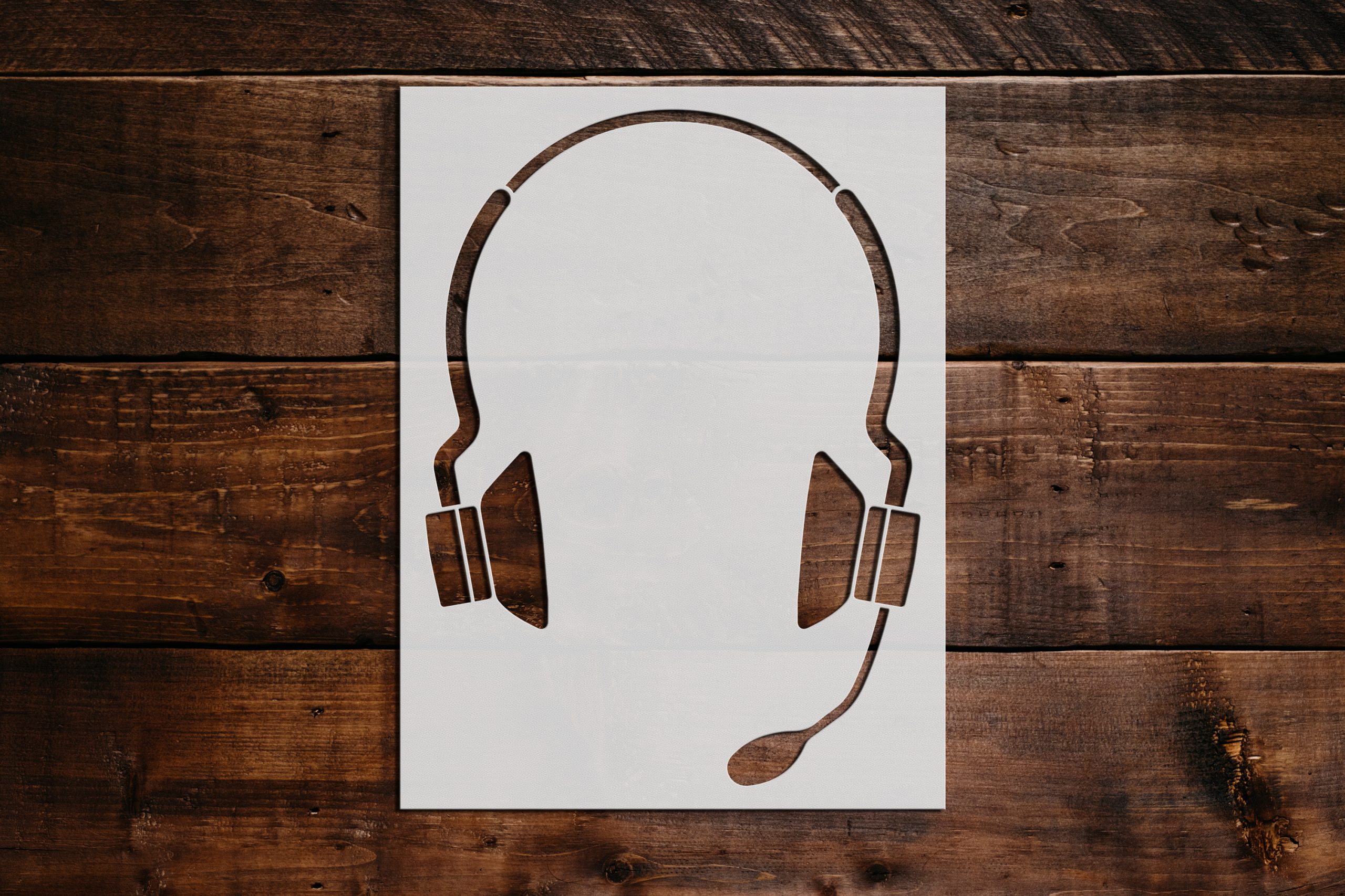 Head Phones Stencil - Art and Wall Stencil - Stencil Giant