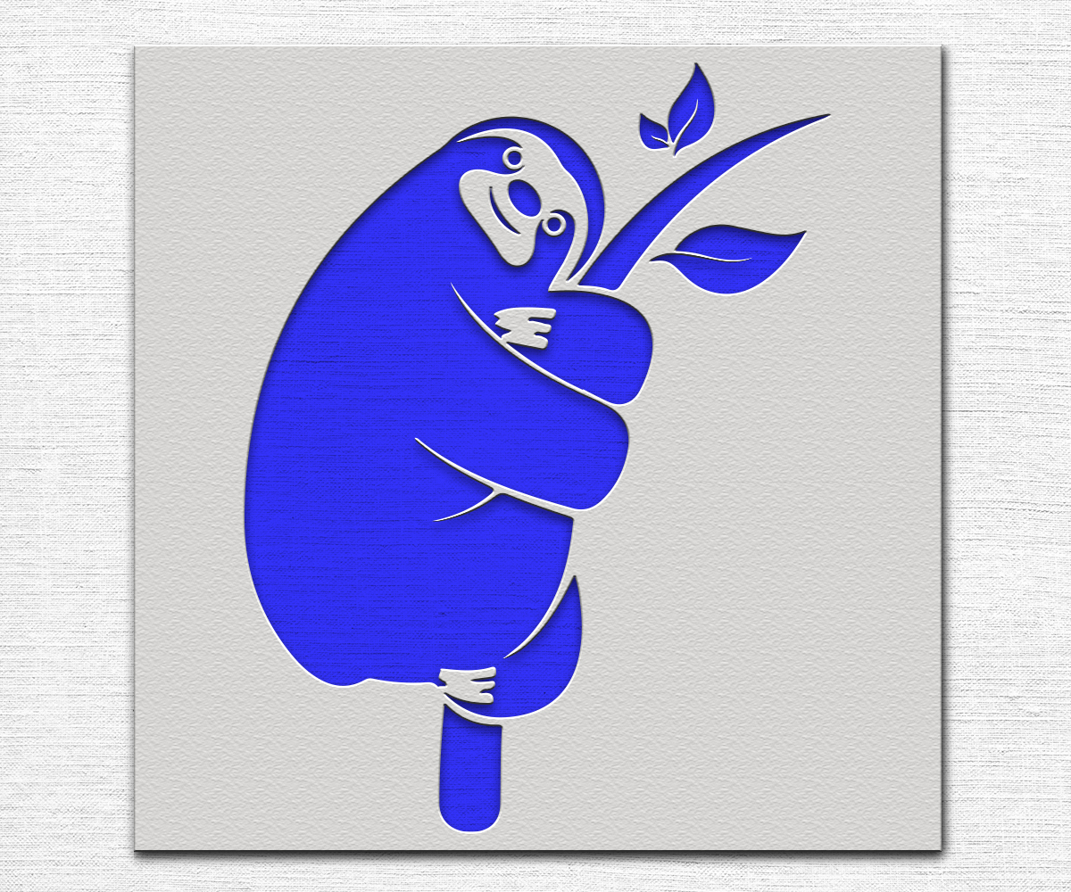 Sloth Stencil - Art and Wall Stencil - Stencil Giant