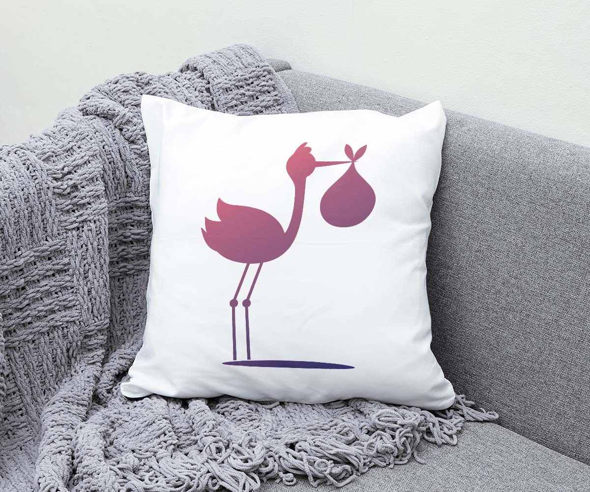 Stork with Bundle Stencil - Art and Wall Stencil - Stencil Giant