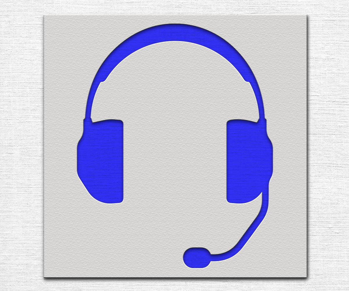 Headset Stencil - Art and Wall Stencil - Stencil Giant