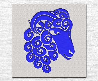 Ram Stencil - Art and Wall Stencil - Stencil Giant