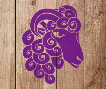 Ram Stencil - Art and Wall Stencil - Stencil Giant