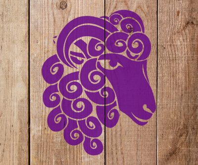 Ram Stencil - Art and Wall Stencil - Stencil Giant