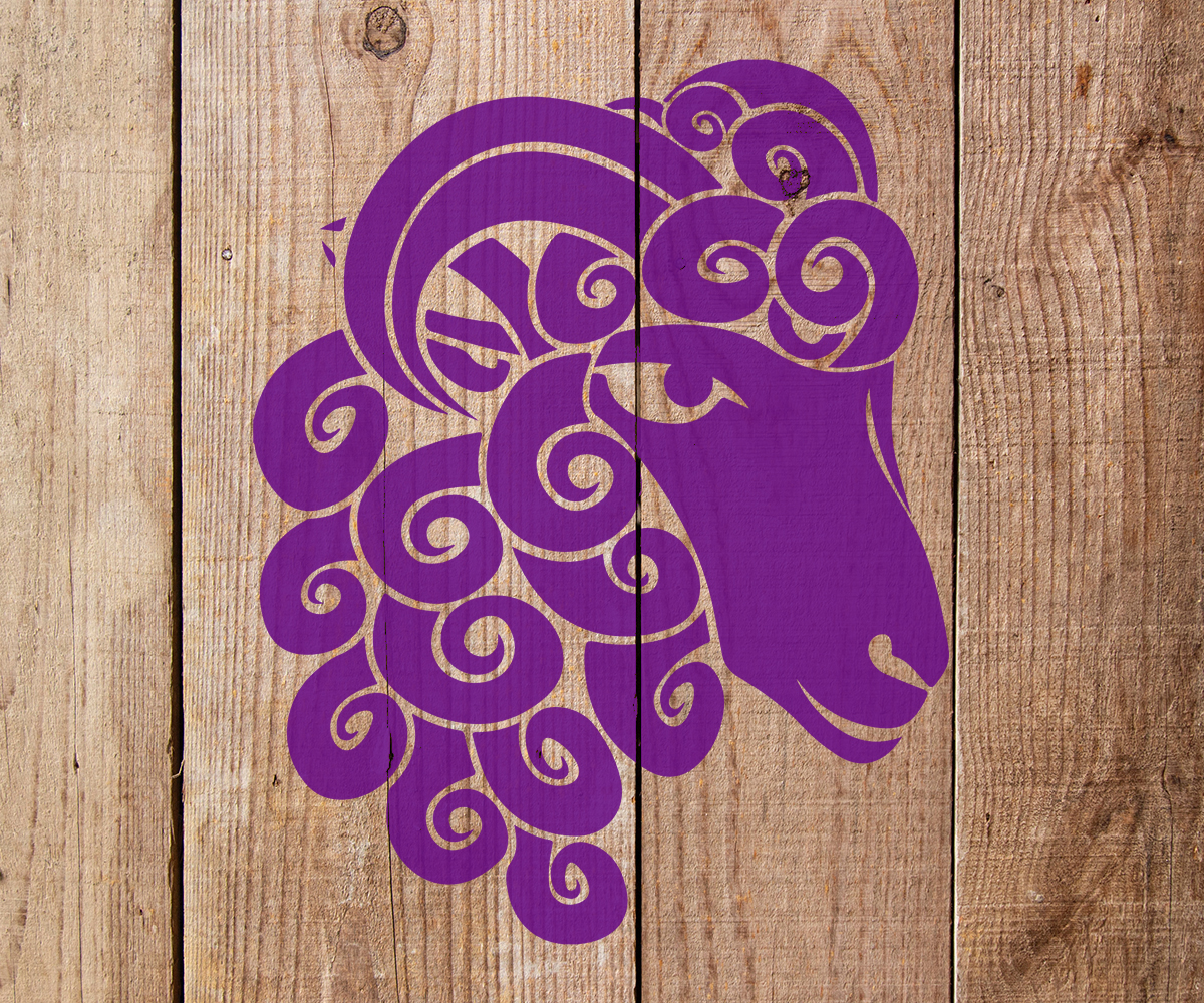 Ram Stencil - Art and Wall Stencil - Stencil Giant
