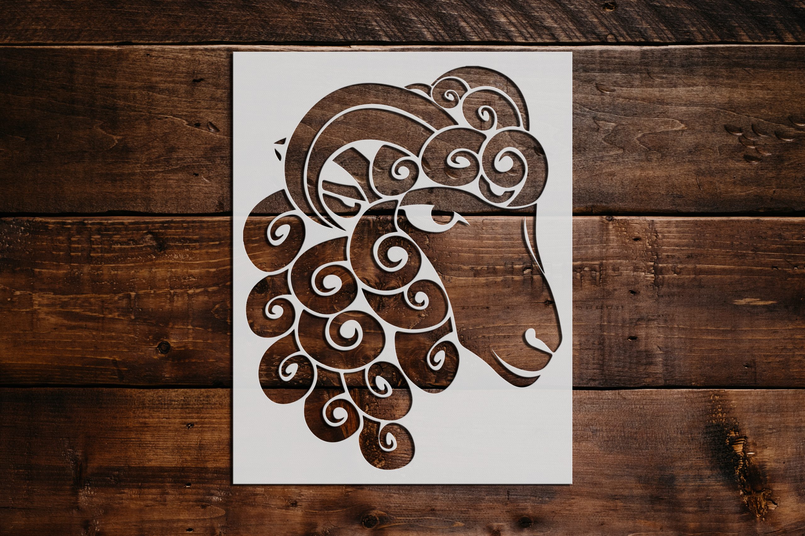 Ram Stencil - Art and Wall Stencil - Stencil Giant