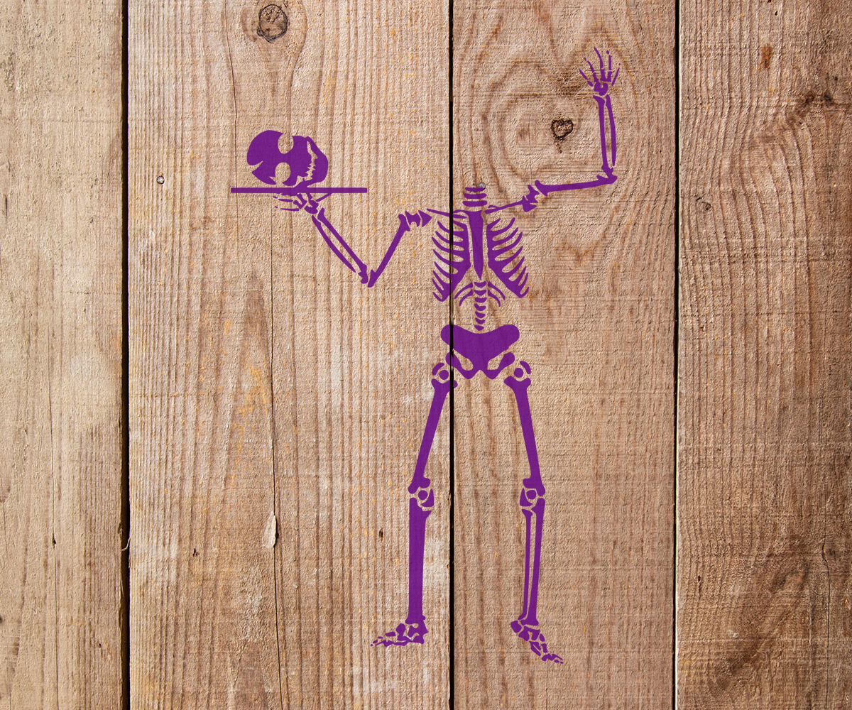 Skeleton Stencil - Art and Wall Stencil - Stencil Giant