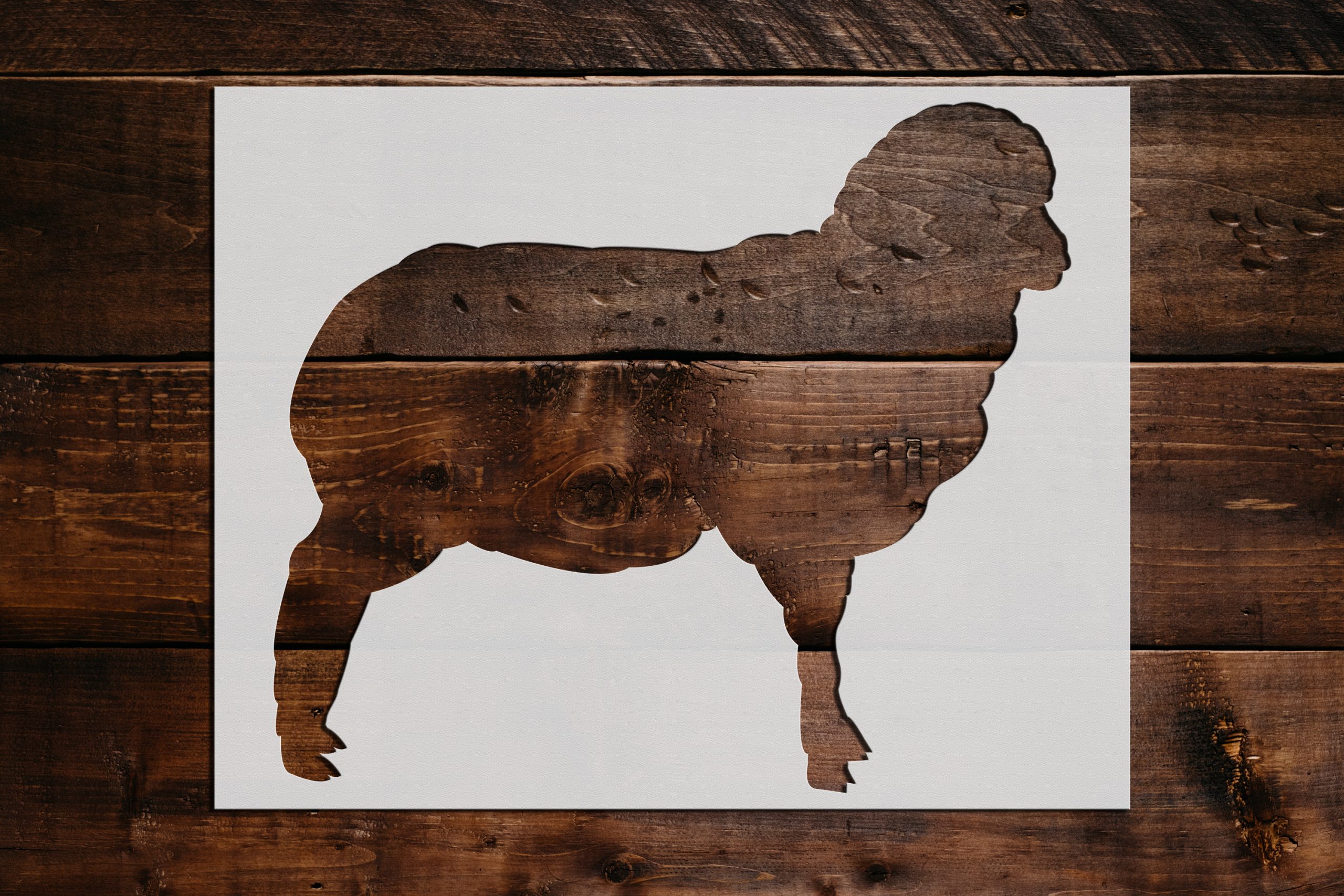 Sheep Stencil - Art and Wall Stencil - Stencil Giant