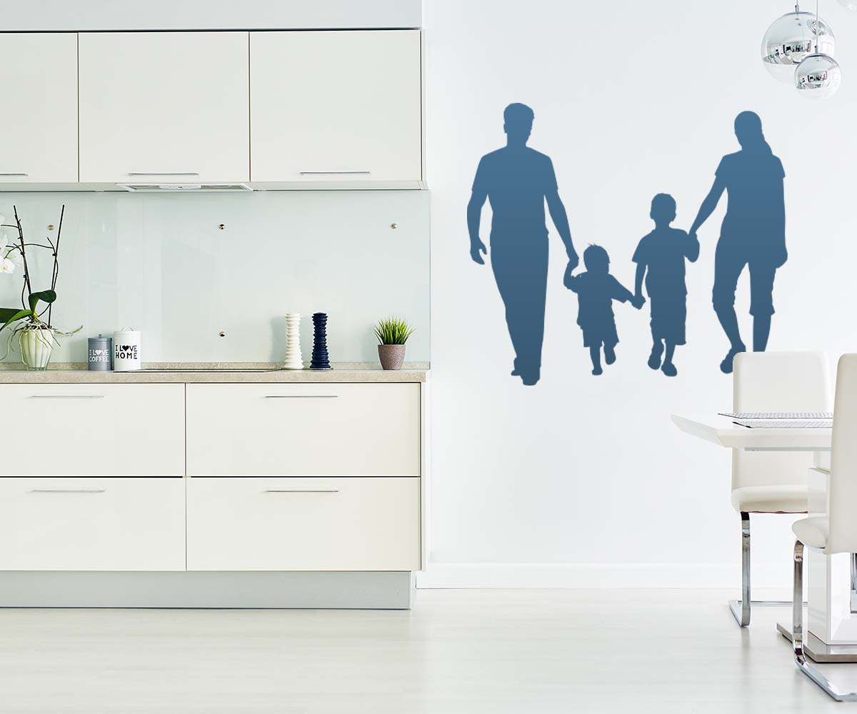 Family Walking Stencil - Art and Wall Stencil - Stencil Giant