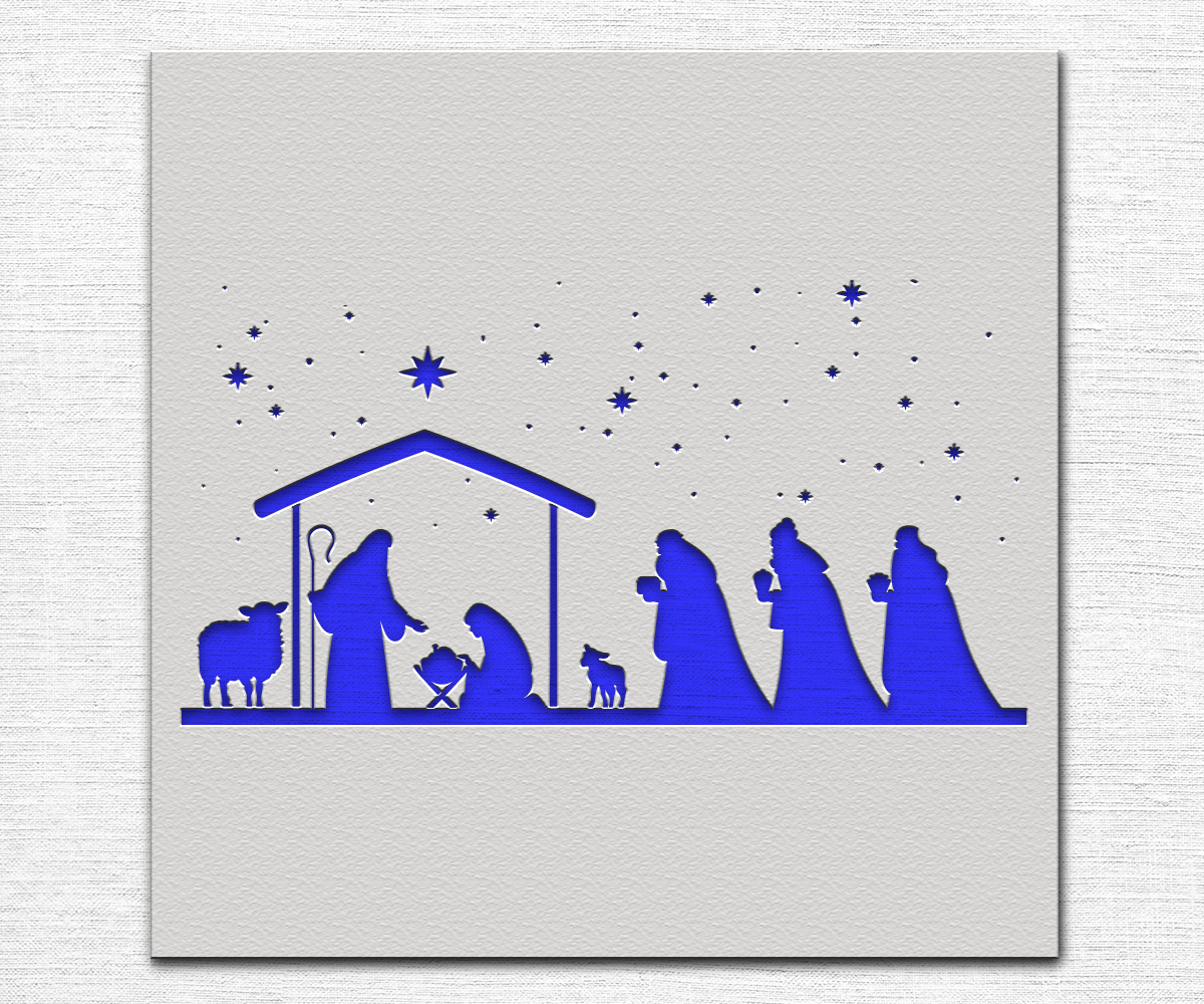 Nativity Scene Stencil - Art and Wall Stencil - Stencil Giant