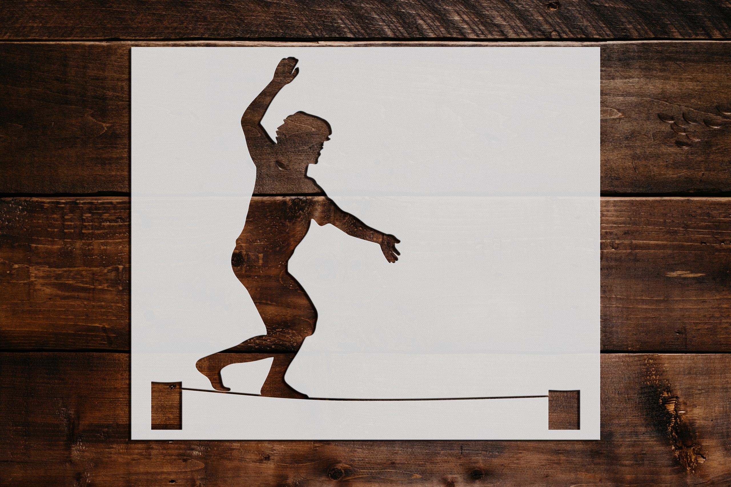 Walking a Tightrope Stencil - Art and Wall Stencil - Stencil Giant