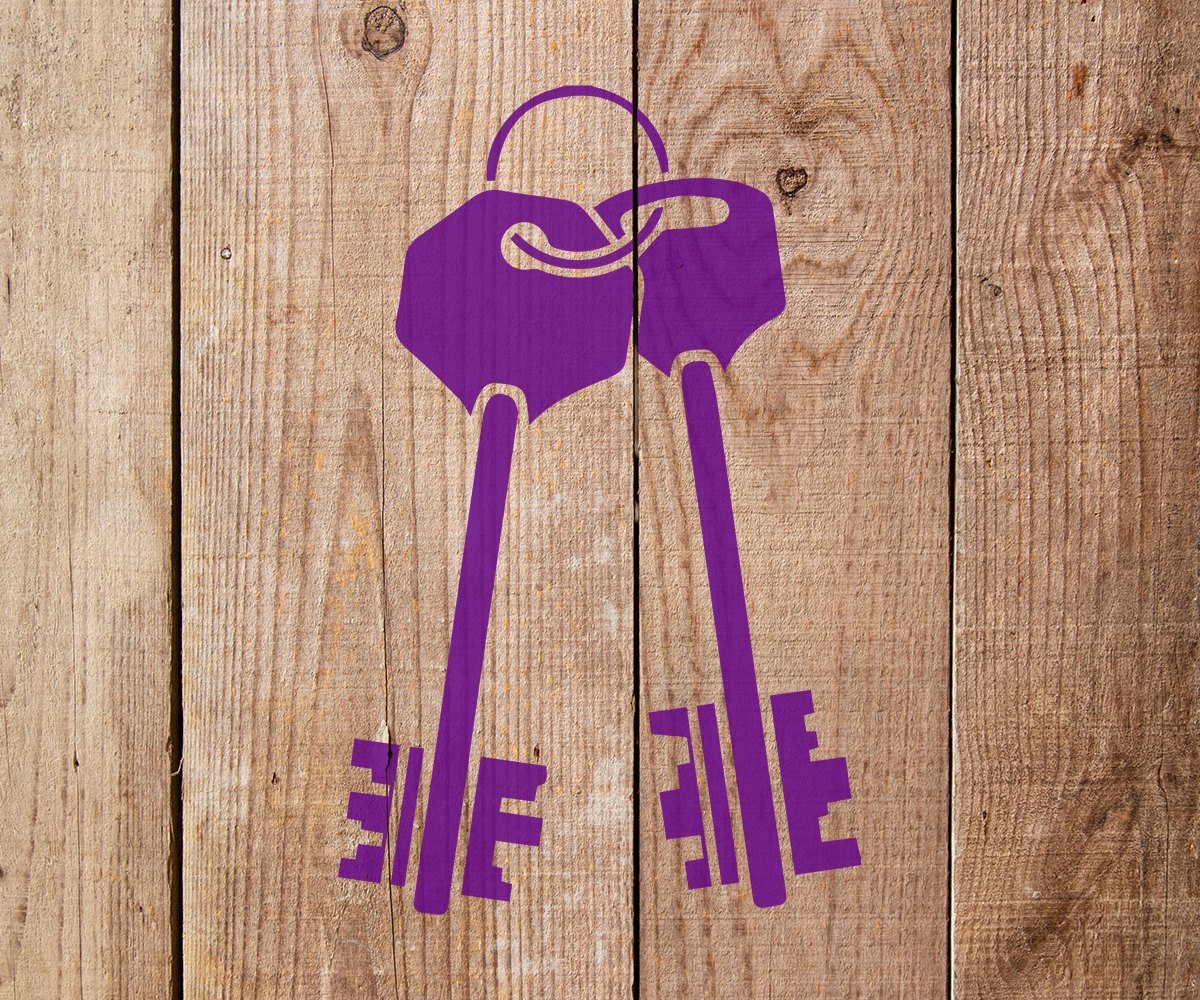 Two Skeleton Keys Stencil - Art and Wall Stencil - Stencil Giant
