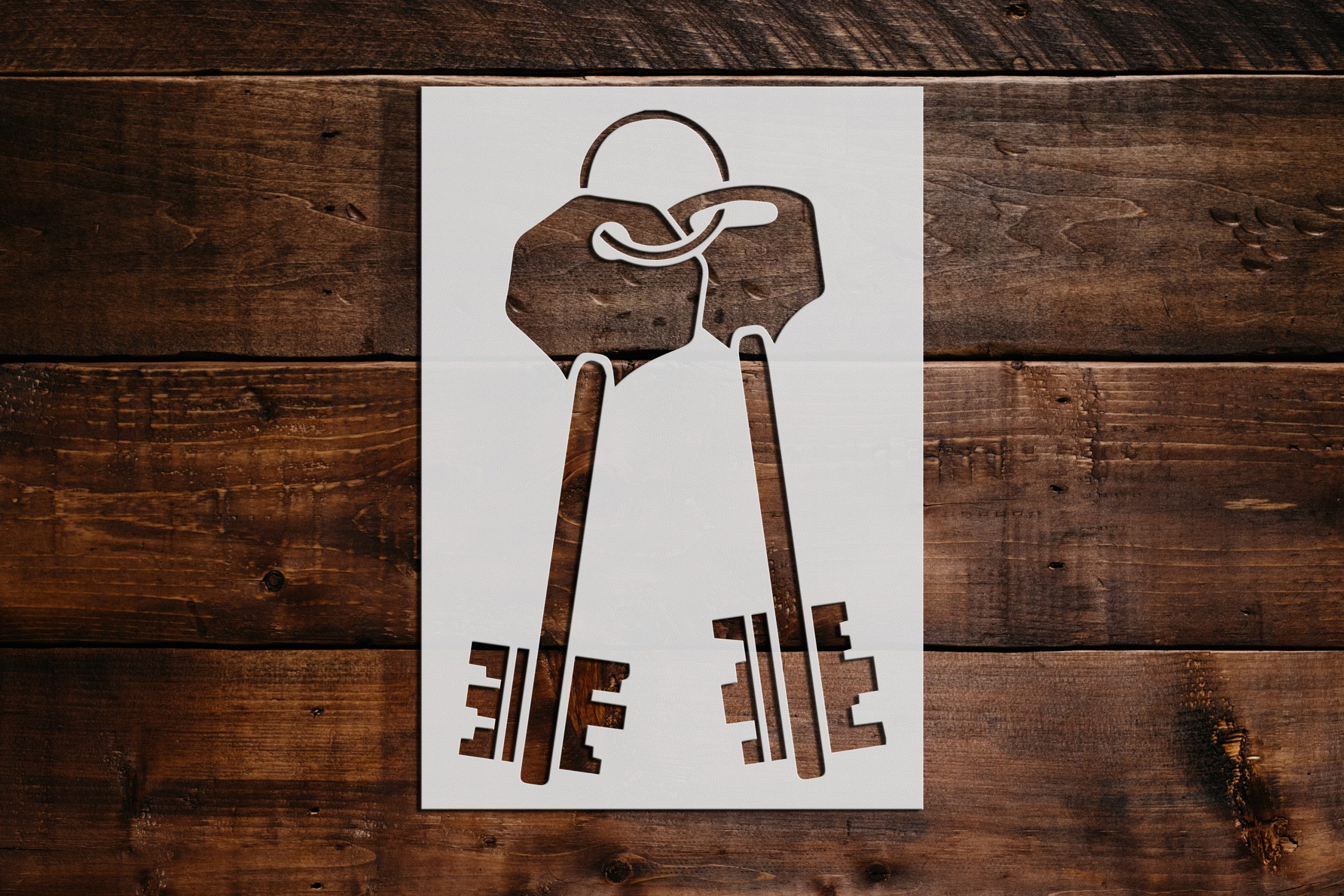 Two Skeleton Keys Stencil - Art and Wall Stencil - Stencil Giant