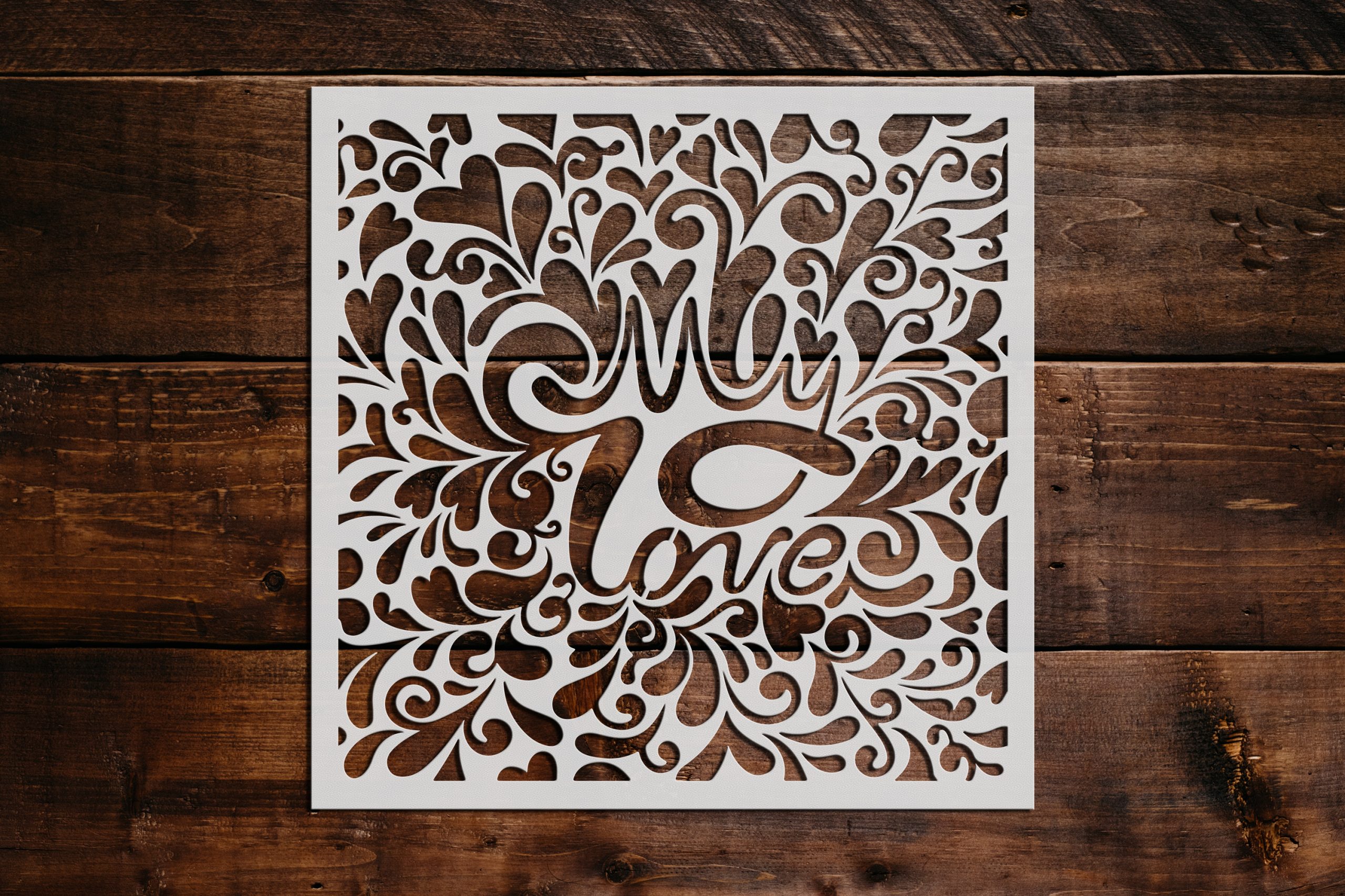 My Love Design Stencil - Art and Wall Stencil - Stencil Giant
