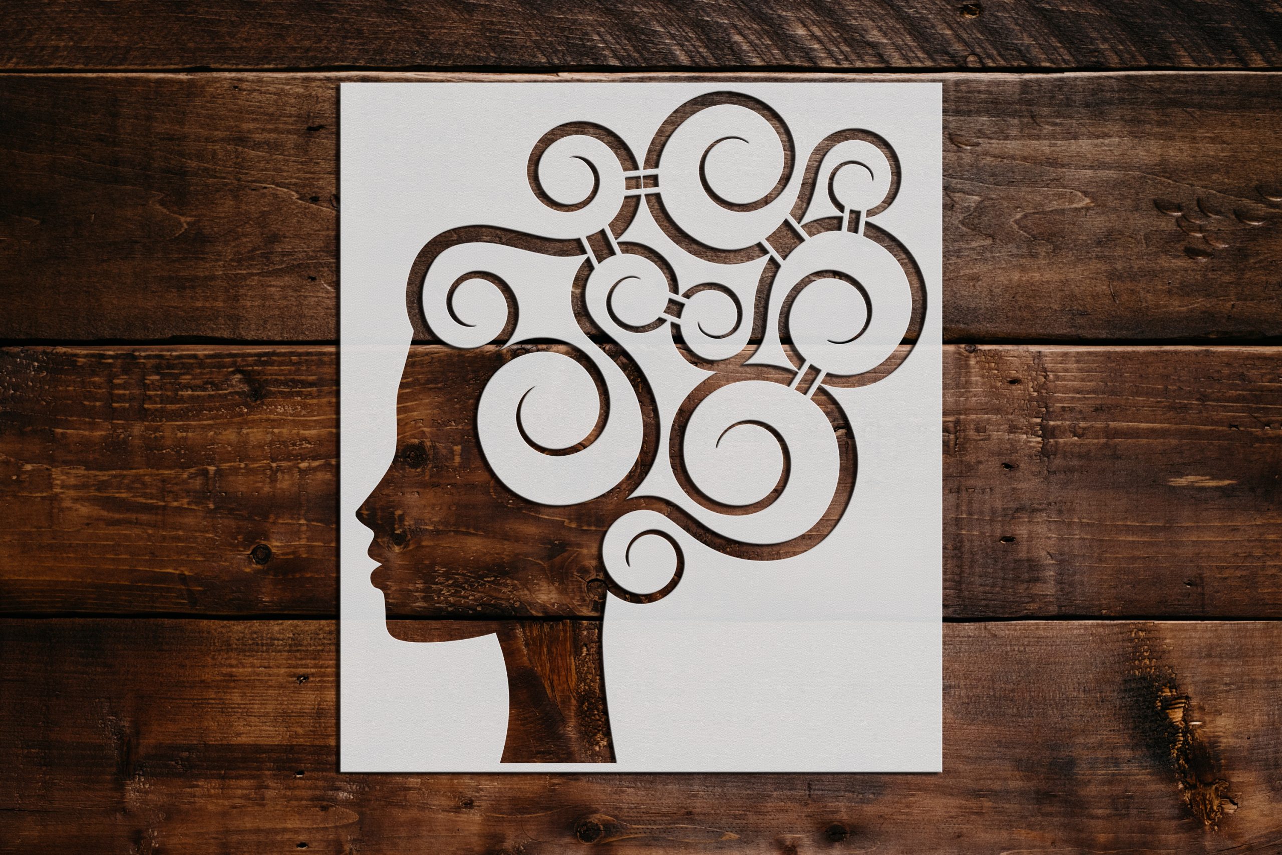 Women's Head Stencil - Art and Wall Stencil - Stencil Giant