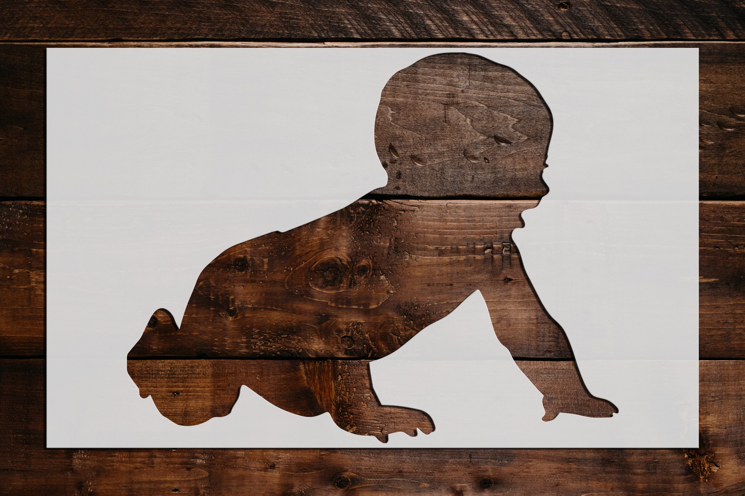 Baby Crawling Stencil - Art and Wall Stencil - Stencil Giant